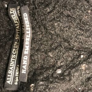 All Saints | Tops | Vintage All Saints Black Conical Sequin Top Us 2 ...